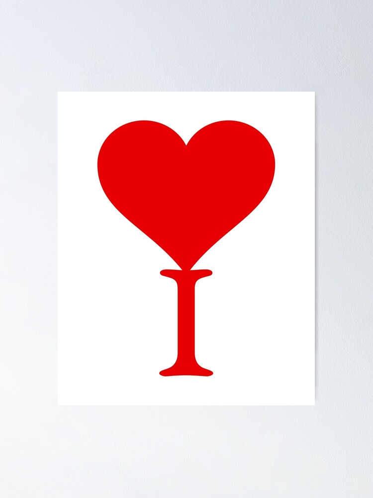 Póster «Corazón con la inicial de la letra I» de ronaldsonou | Redbubble