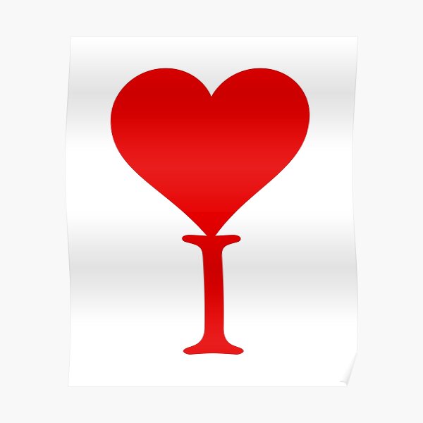 Póster «Corazón con la inicial de la letra I» de ronaldsonou | Redbubble