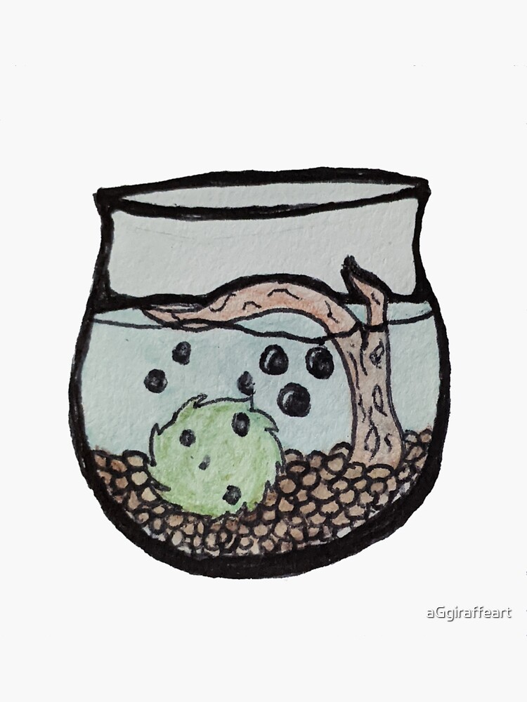 "marimo sticker" Sticker for Sale by aGgiraffeart | Redbubble