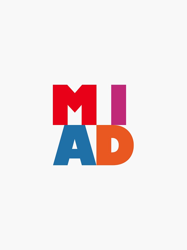 "MIAD Logo" Sticker for Sale by 22amolitor | Redbubble