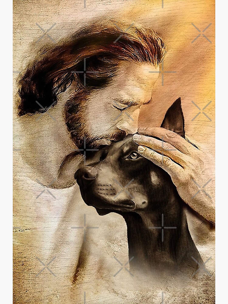 Jesus Wit Doberman Pinscher Dog - Doberman Pinscher Dog Lover Premium ...
