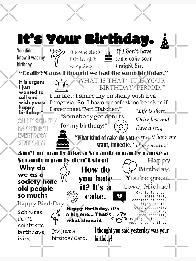 "The Office Happy Birthday" Sticker for Sale by Elles02 | Redbubble