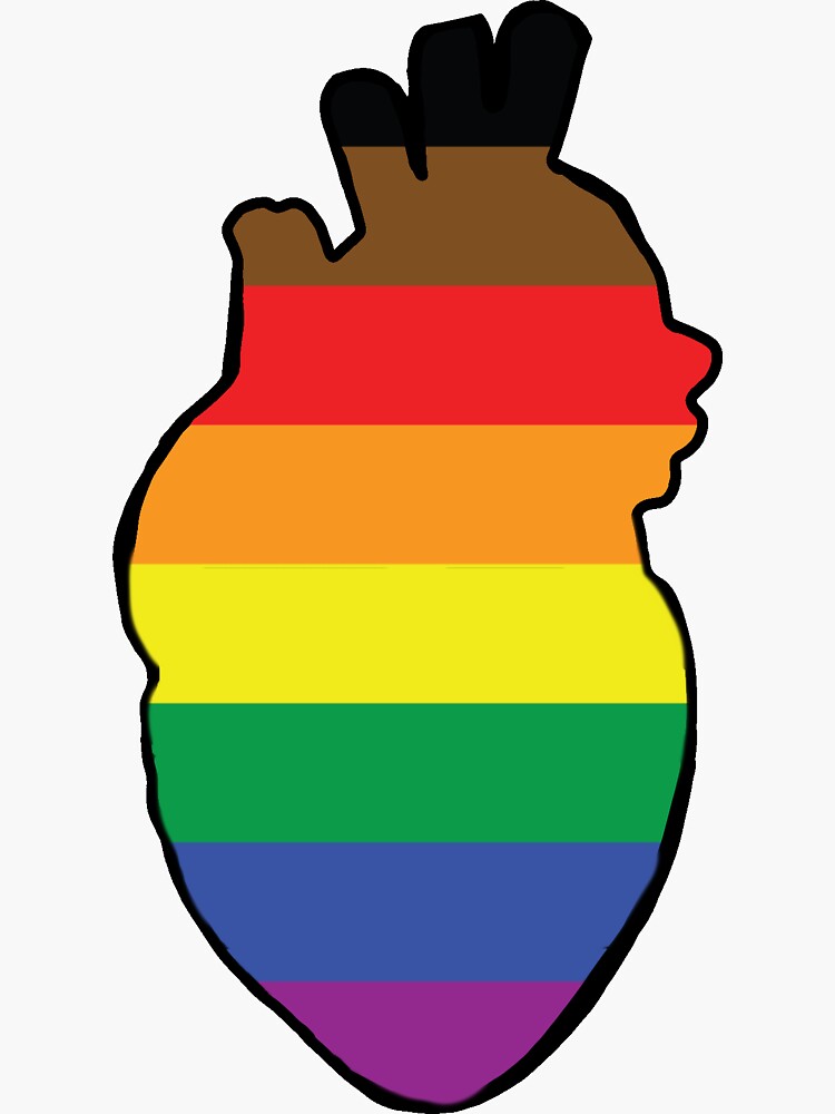 "Pride heart philly poc" Sticker for Sale by Drowningwoodfae | Redbubble