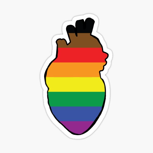 "Pride heart philly poc" Sticker for Sale by Drowningwoodfae | Redbubble