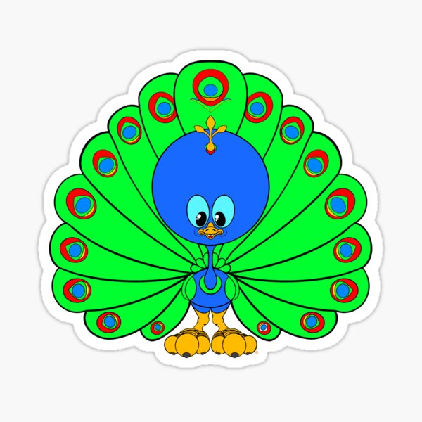Sticker: Lustiger Pfau | Redbubble