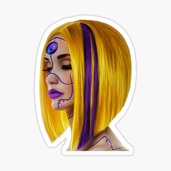 "Cyborg" Sticker by Puknia | Redbubble