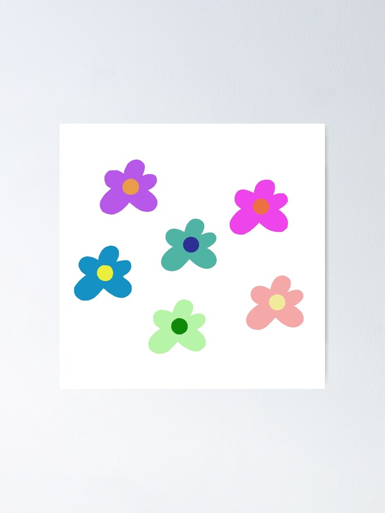 "Indie Flower Sticker Pack" Poster by Kerrinimmons | Redbubble