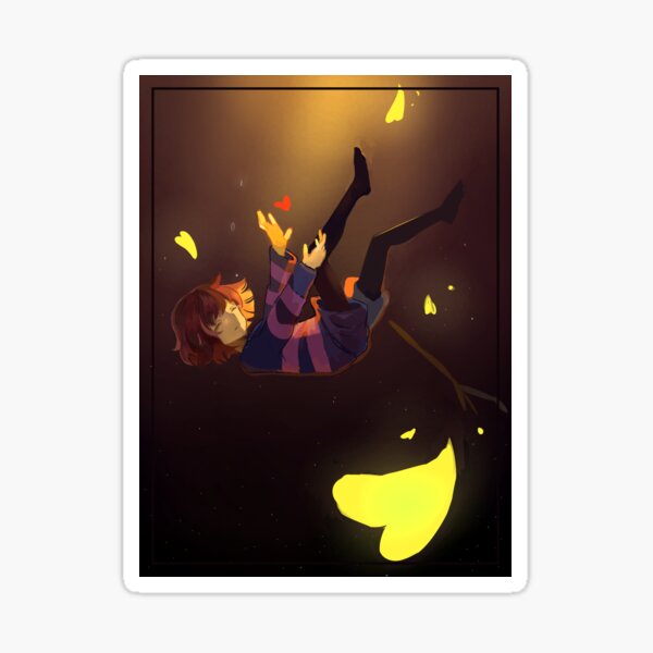 "Undertale Chara falling art" Sticker for Sale by sorryman | Redbubble