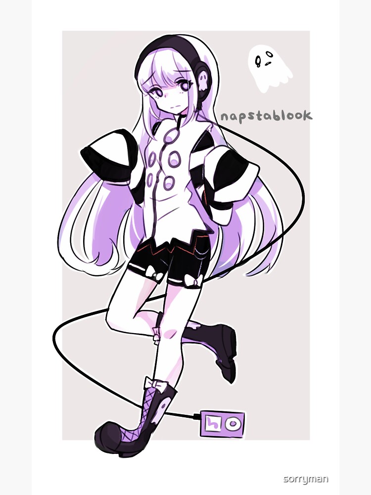 "Undertale Human Napstablook Gijinka" Sticker for Sale by sorryman ...
