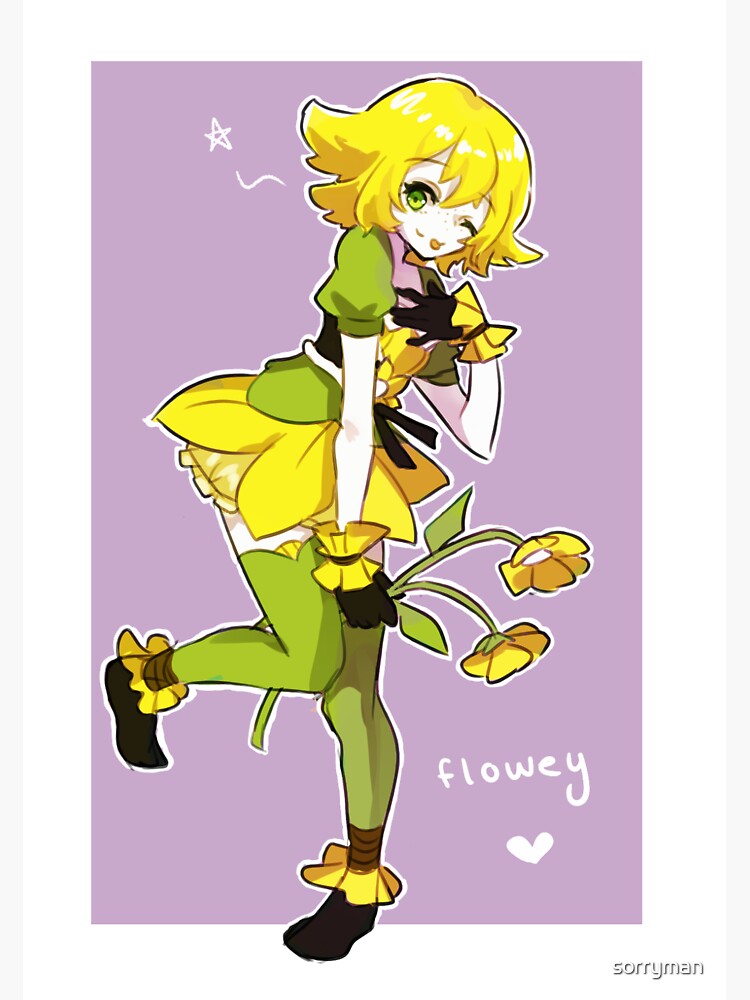 "Undertale Human Flowey Gijinka" Sticker for Sale by sorryman | Redbubble