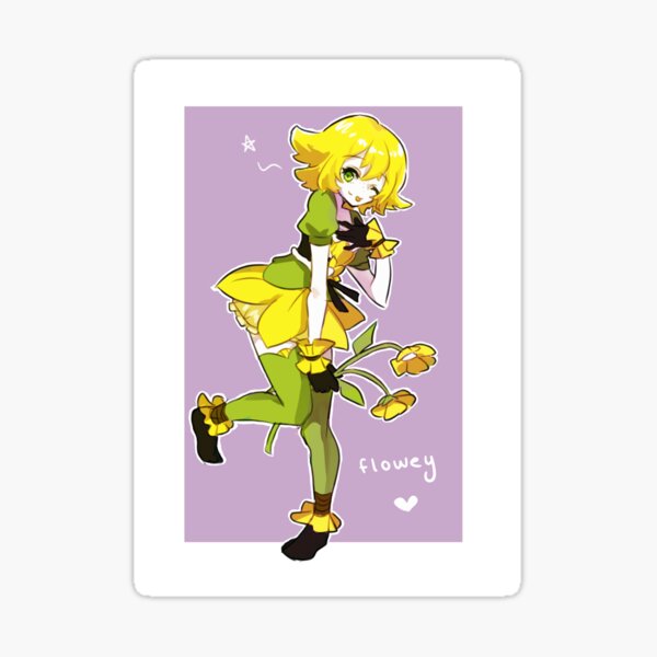 "Undertale Human Flowey Gijinka" Sticker for Sale by sorryman | Redbubble