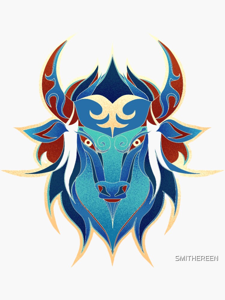 "Angry Bull" Sticker for Sale by SMITHEREEN | Redbubble