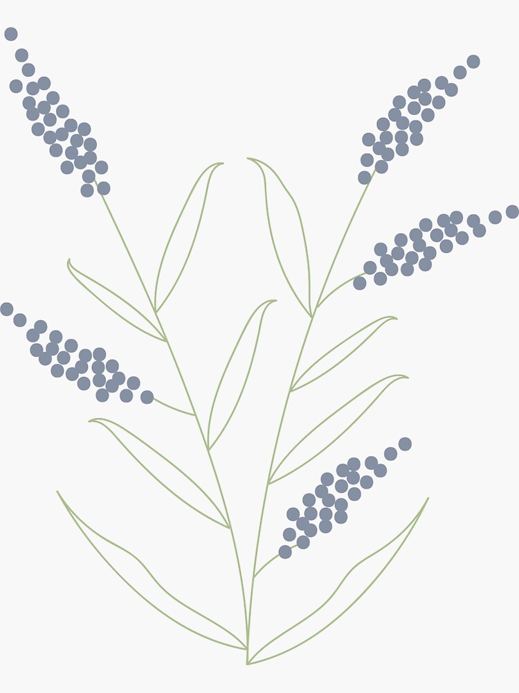 "Baby Blue Aesthetics Vintage Flowers stickers." Sticker by Lafleur3010 ...