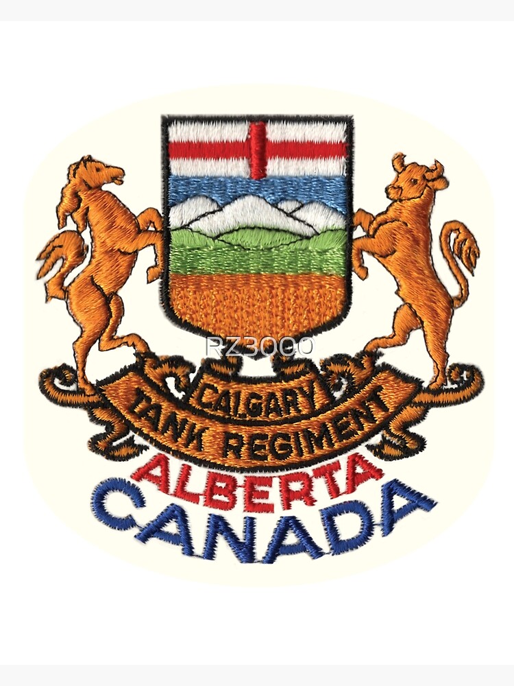"Calgary Tank Regiment Alberta Canada Retro Classic Emblem Scanned ...