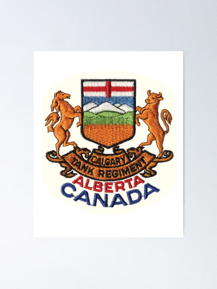 "Calgary Tank Regiment Alberta Canada Retro Classic Emblem Scanned ...