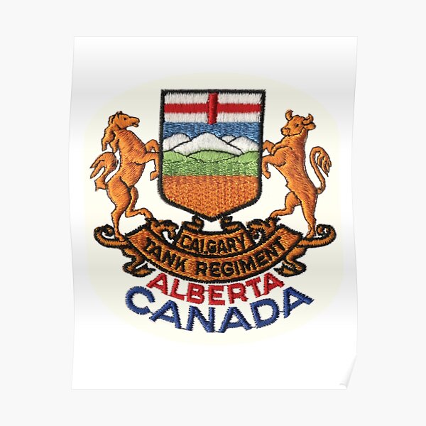 "Calgary Tank Regiment Alberta Canada Retro Classic Emblem Scanned ...