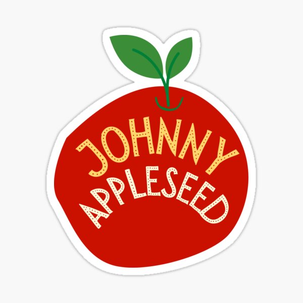 "Johnny Appleseed Day" Sticker for Sale by Lorrre | Redbubble