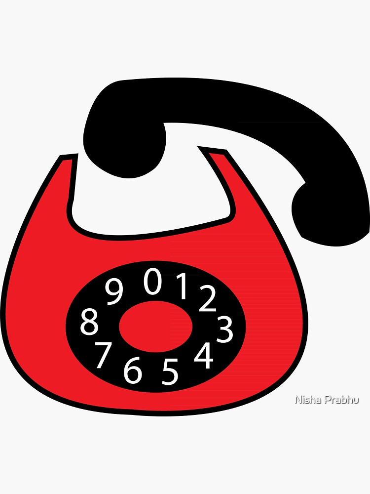 "Old Telephone Dial Cool Phone " Sticker for Sale by nishaprabhu ...