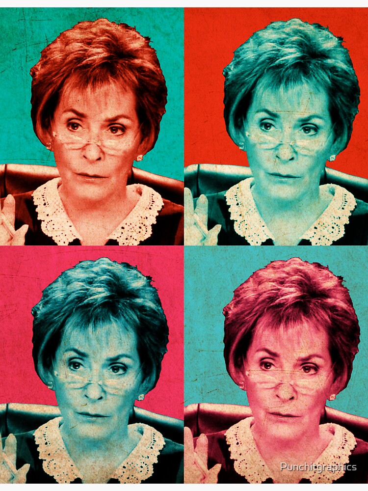 "Judge Judy Pop Artwork" Sticker by Punchitgraphics | Redbubble