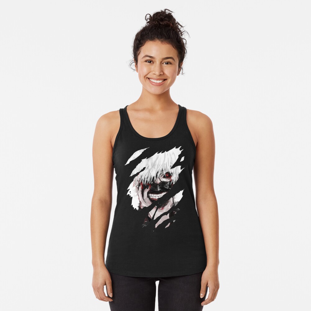 Anime Kaneki Ken Racerback Tank Top By Sofiabergstrom Redbubble