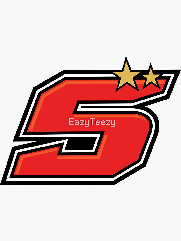 "Johann Zarco Number 5 Red 2022" Sticker for Sale by EazyTeezy | Redbubble