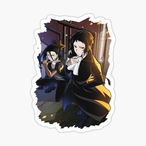"Akutagawa Ryuunosuke & Gin" Sticker for Sale by milkuvvay | Redbubble