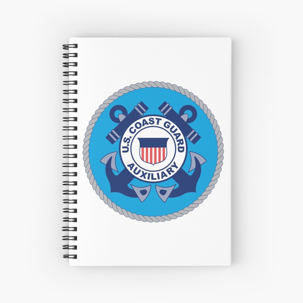 "Seal of the United States Coast Guard Auxiliary " Spiral Notebook for ...