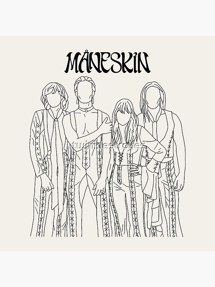 "Maneskin Line Art" Photographic Print by twinklestrokes | Redbubble