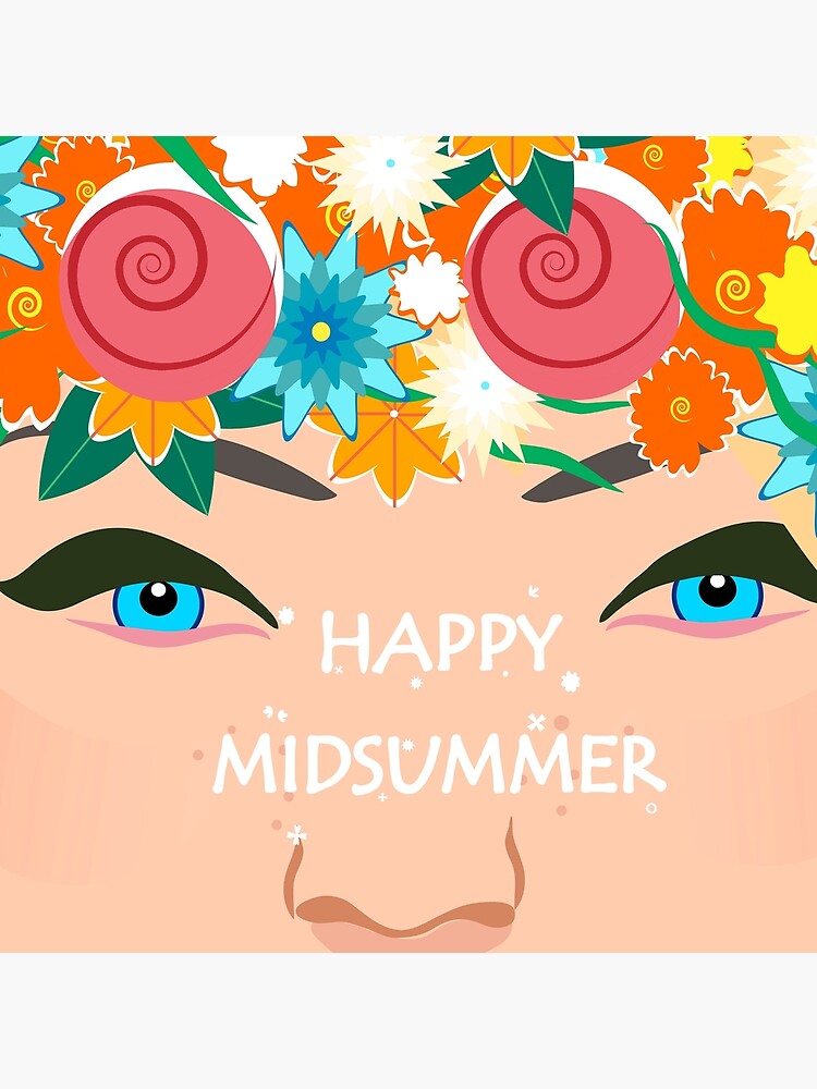 "Happy midsummer. Swedish holiday." Poster by TrishaMcmillan | Redbubble