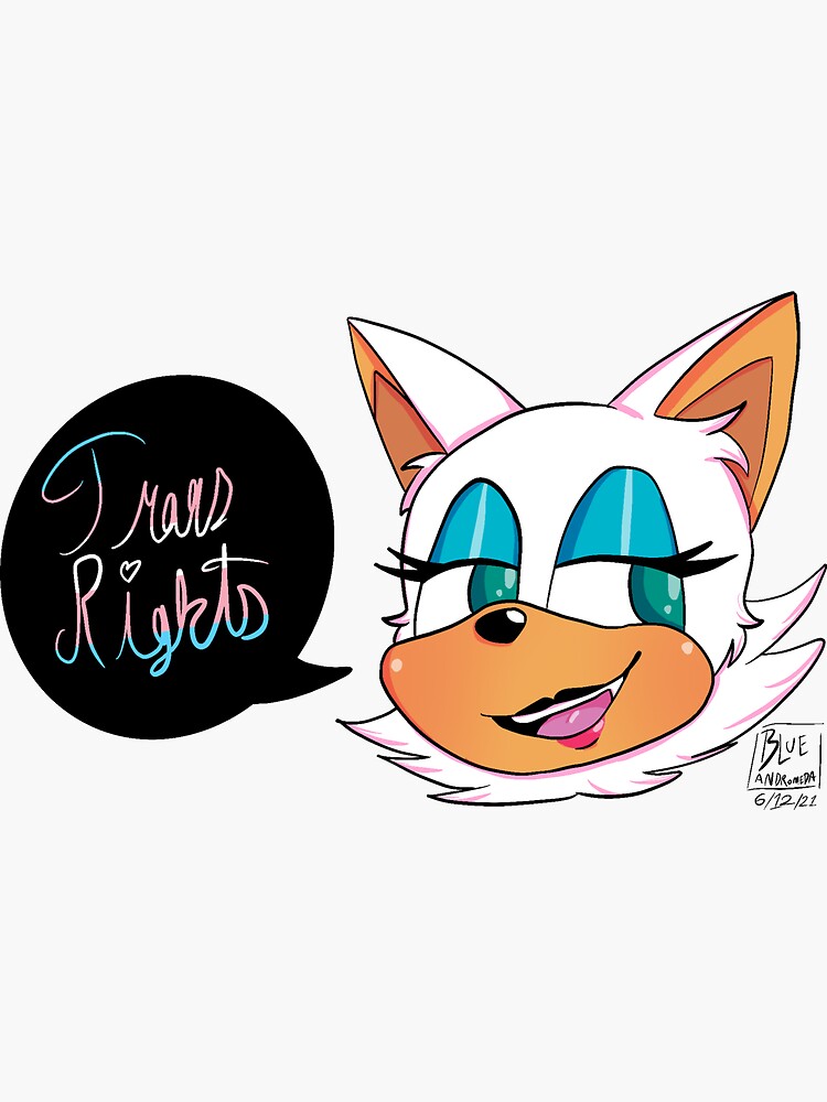 "Trans Rights Rouge!" Sticker by spaceagebarbie | Redbubble