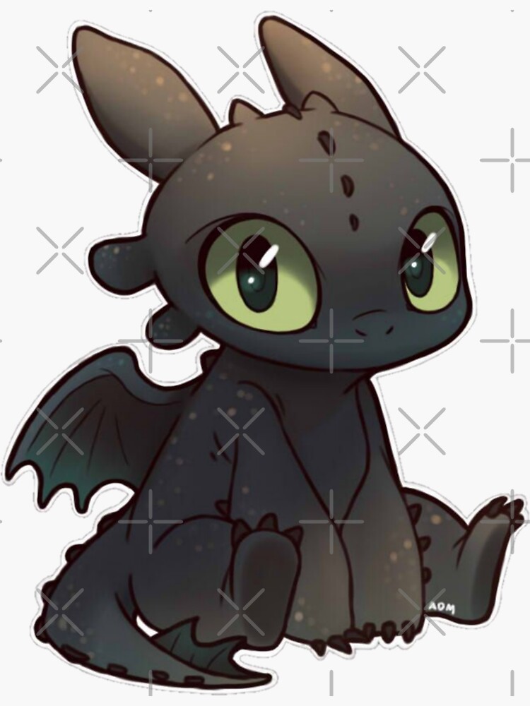 "Chibi Toothless Night Fury" Sticker for Sale by artask | Redbubble