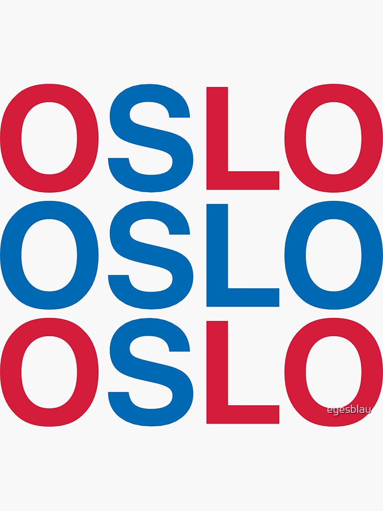 "OSLO Norwegian Flag" Sticker for Sale by eyesblau | Redbubble