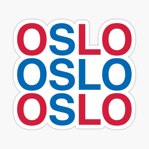 "OSLO Norwegian Flag" Sticker for Sale by eyesblau | Redbubble