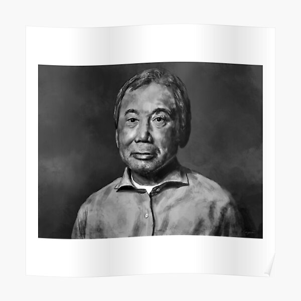 "Haruki Murakami Portrait Painting" Poster by Tylerlindsay | Redbubble