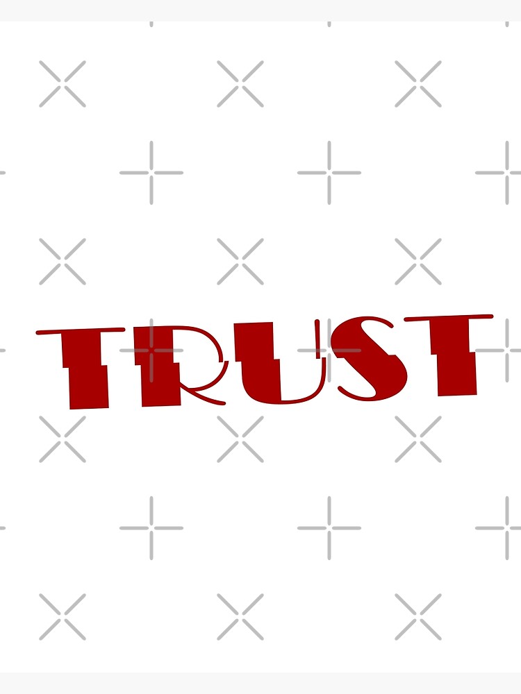 "broken TRUST red sticker" Poster by CatieeBee | Redbubble