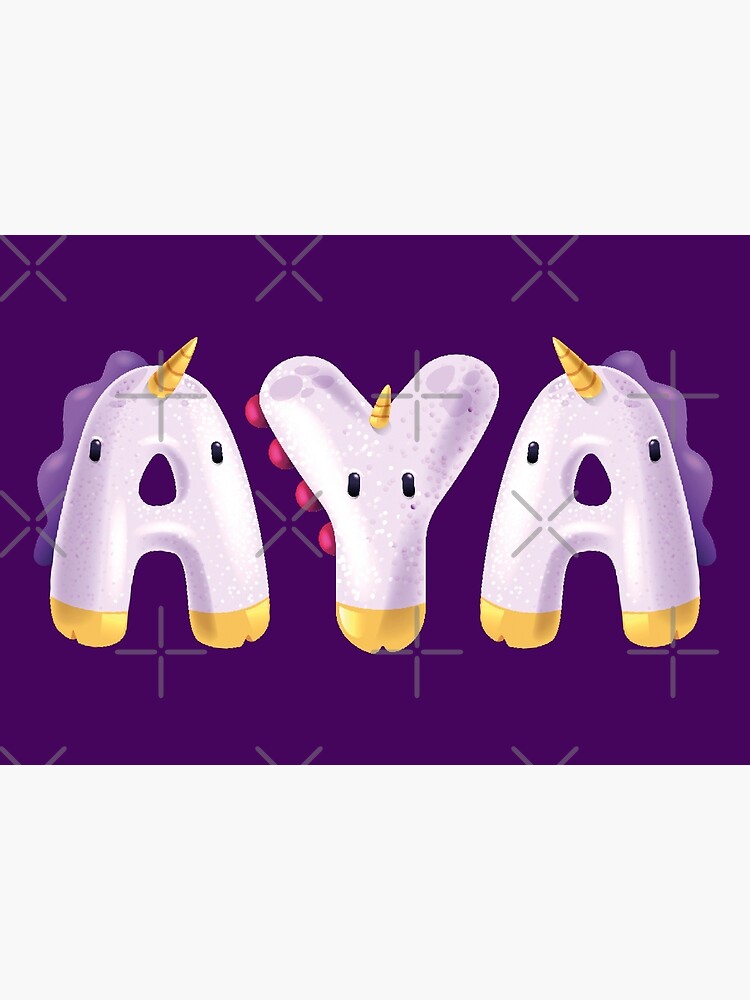 "Aya Baby Girl Kids Name Aya Unicorn" Poster by elhefe | Redbubble