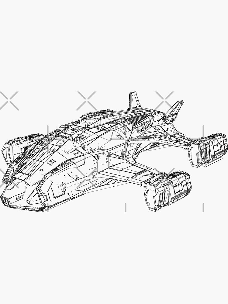 "Elite Dangerous Alliance Chieftain Blueprint Light" Sticker by ...