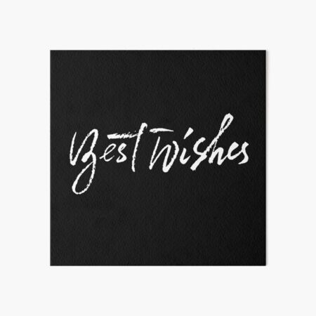 "Vintage Best Wishes Cursive Typography " Art Board Print for Sale by ...