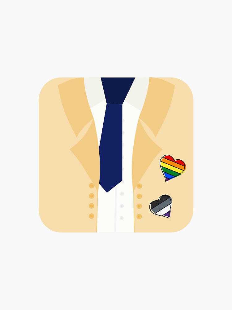 "Cas' coat (Pride Pins - Ace)" Sticker for Sale by pomeranianshop ...