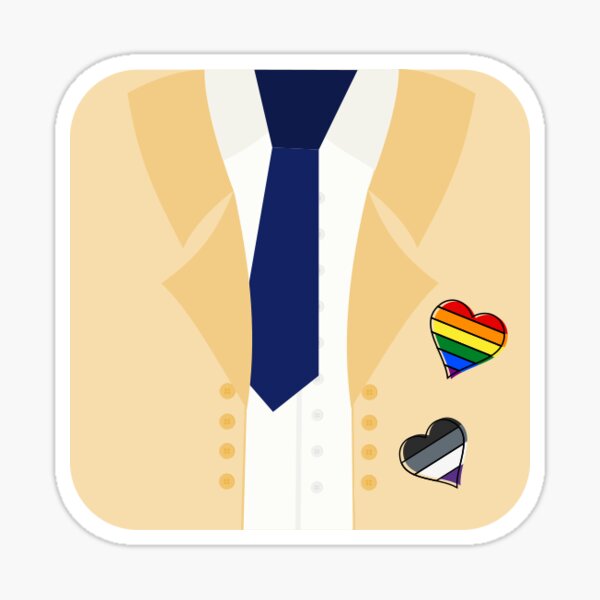 "Cas' coat (Pride Pins - Ace)" Sticker for Sale by pomeranianshop ...