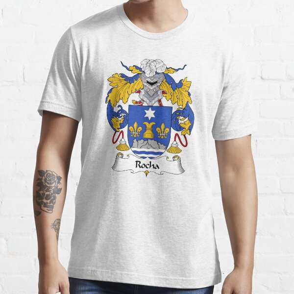 "Rocha Coat of Arms/ Rocha Family Crest" Essential T-Shirt for Sale by ...
