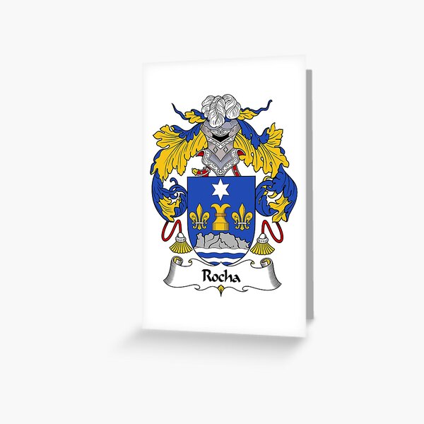 "Rocha Coat of Arms/ Rocha Family Crest" Greeting Card for Sale by ...