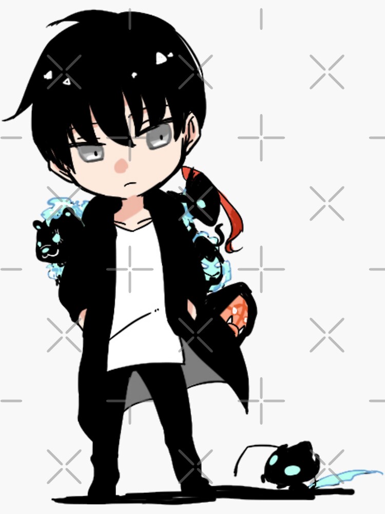 "Solo leveling - sung Jin woo chibi" Sticker for Sale by MohAMZ | Redbubble
