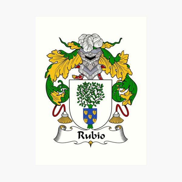 "Rubio Coat of Arms/ Rubio Family Crest" Art Print by carpediem6655 ...