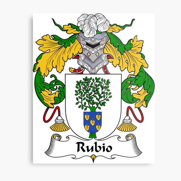 Lámina metálica «Escudo de Rubio / Escudo de la familia Rubio» de ...
