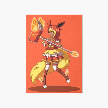 "Flareon Magical Girl" Art Board Print by LankySandwich | Redbubble
