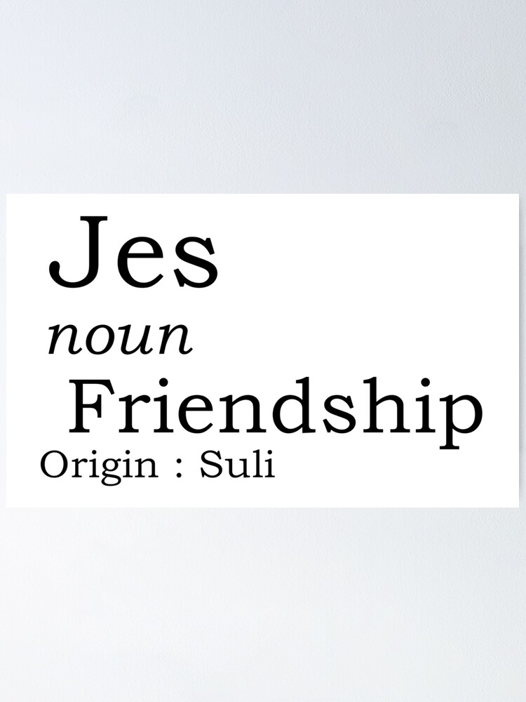 "Jes Definition " Poster by stephemma | Redbubble