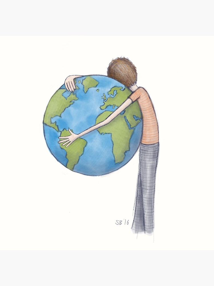 "Earth Hug" Sticker for Sale by Confuseddoodles | Redbubble