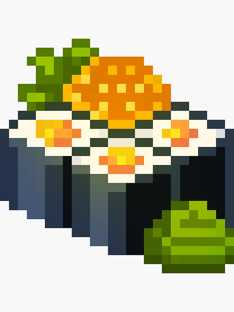 Pegatina «Lindo maki sushi pixel art» de SpyteDesigns | Redbubble