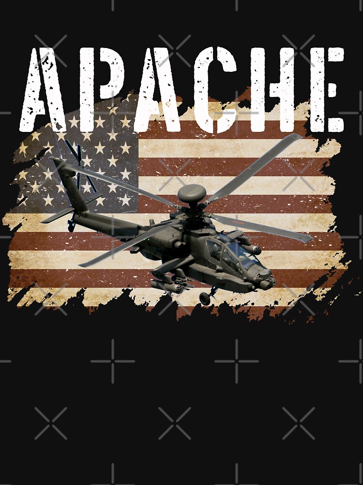 "Vintage Apache US Army Helicopter" T-shirt for Sale by CoolCreative ...